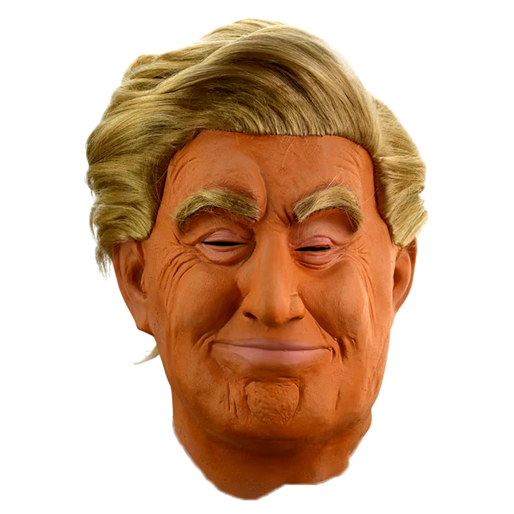 Trump Latex Full Head Face American Former President Mask Halloween Co ...